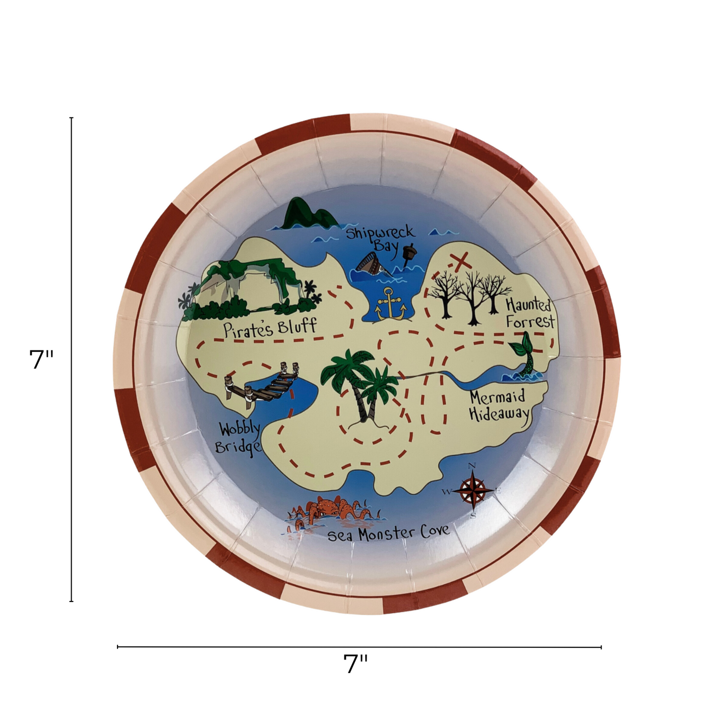 Pirate Map Paper Plate | Pirate Party Ideas, Supplies, Gifts, Birthday