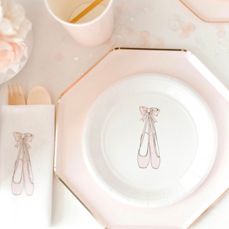 Ballerina Slippers Paper Plates | Ballerina Party Supplies & Gifts